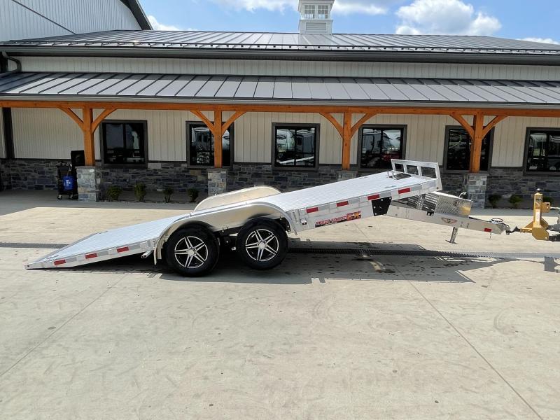 2023 H&H 7x18' Deluxe Aluminum Power Tilt Car Hauler Trailer 7000# GVW ...