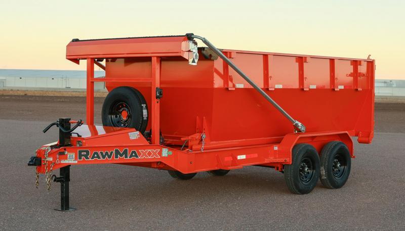 2025 RawMaxx 7x16' Bumper Pull Rolloff Dump Trailer 14000# GVW ...