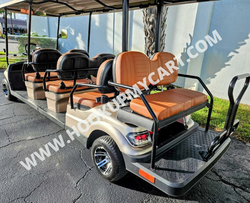 2023 ICON i80 Electric Golf Cart - 8 Passenger - Champagne Metallic ...