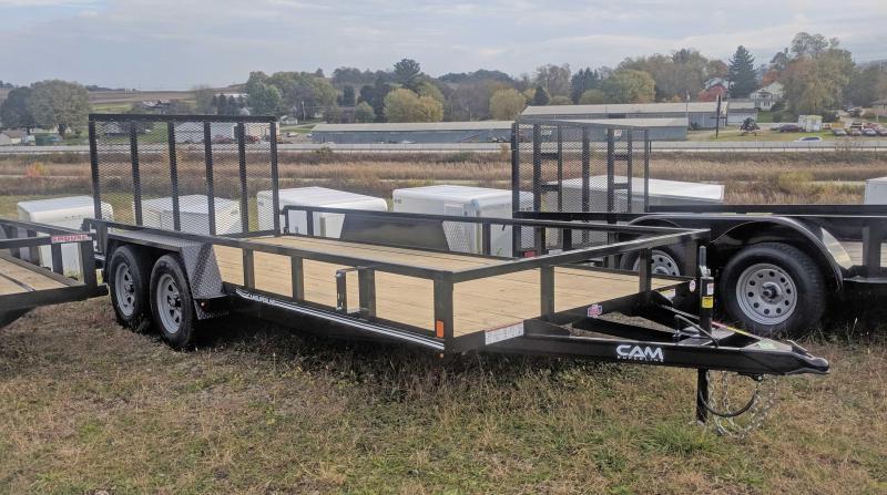 NEW 2021 CAM SUPERLINE 7x16 Tandem Axle Tubular Top Rail Powdercoated ...