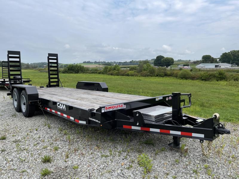 NEW 2021 CAM 20' Channel Frame Equipment Hauler w/ Stand Up Ramps in ...