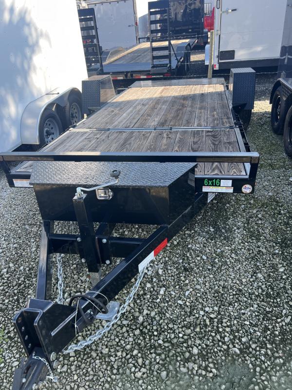 2023 Sure-Trac 7X16(12+4) SPLIT TILT 7800 LB GVWR Equipment Trailer in ...