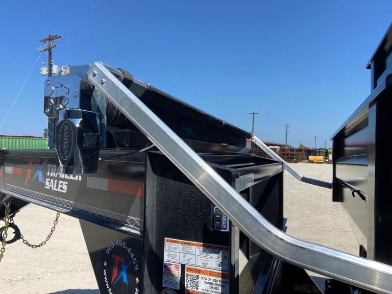 83" X 20' GOOSENECK ROLL OFF DUMP TRAILER 16K WITH 3 ( 20 ) Yard ...