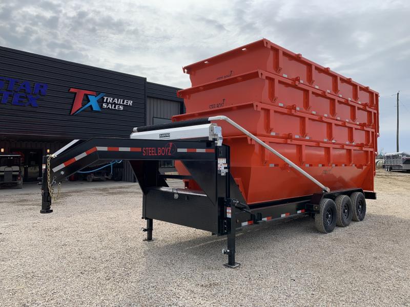 83" X 20' ROLL OFF DUMP TRAILER 21K W/ 4 - 20 YARD DUMPSTERAS in Petty ...