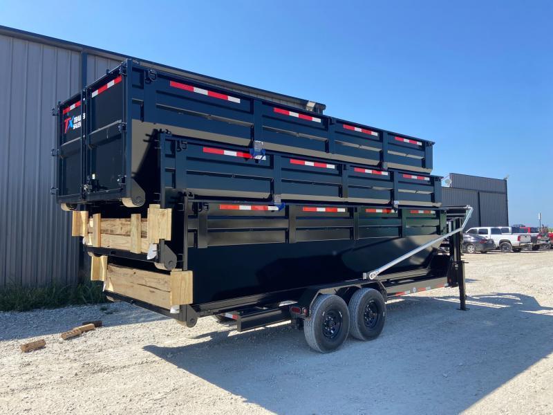 83" X 20' GOOSENECK ROLL OFF DUMP TRAILER 16K WITH 3 ( 20 ) Yard ...