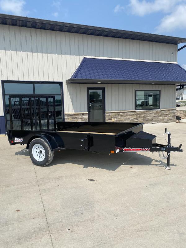 2021 TRAILERMAN BLACK 60X10 SINGLE SOLID SIDE UTILITY TRAILER in De ...