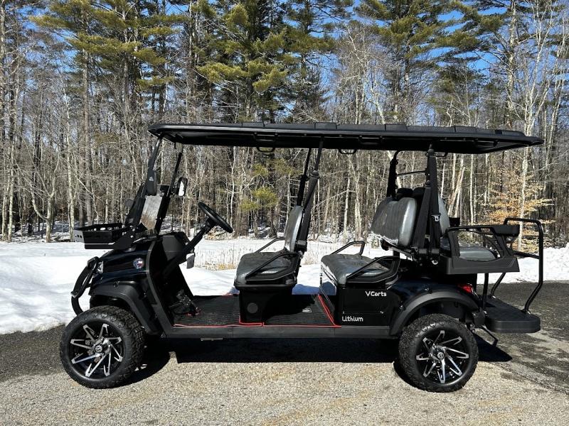 SPECIAL In stock V Carts LIMO 6 SEATER 180AH Lithium LONG RANGE LIFTED 6 Passenger CLONE LIMO 25MPH golf car Black Dave Kingston s Karts Epsom Epping NH Dealer for new and