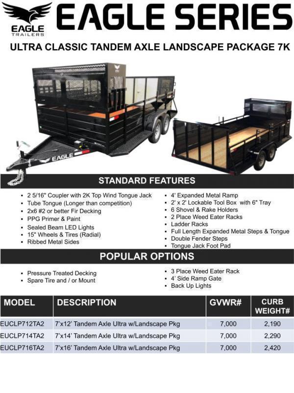 2025 Eagle Trailer Eagle Ultra Landscape Package 7K Utility Trailer in Tacoma, WA | Trailer Trader