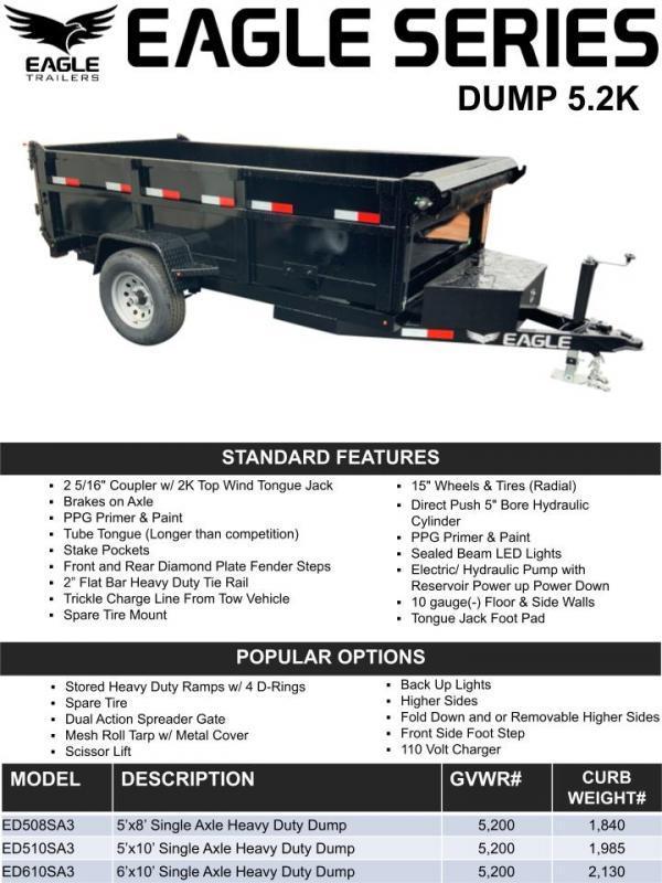 Eagle Trailer 5' x 10' Eagle Series Dump 5.2K Dump Trailer in Tacoma, WA | Trailer Trader