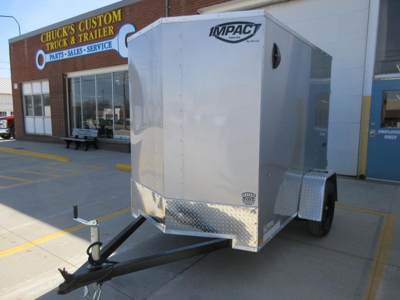 2024 Impact Trailers 5'X8' FLAT TOP V NOSE WITH RAMP DOOR Cargo ...
