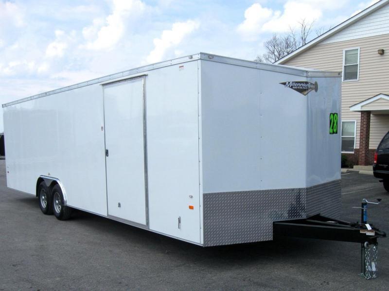 2019 28' Millennium Hornet Enclosed Trailer Screwless Exterior SAVE ...