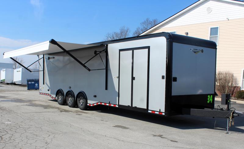Enclosed Car Trailer with Bathroom 2024 34' Haulmark Edge LOADED #2322 ...