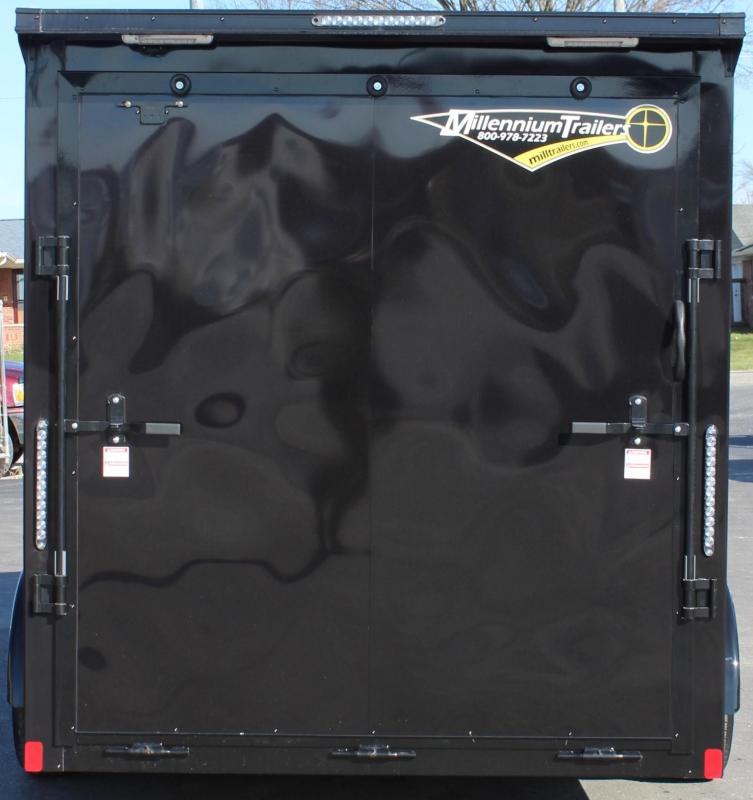 BLACK-OUT PKG & REAR WING 2021 7'x16' Millennium Scout Cargo Trailer w ...