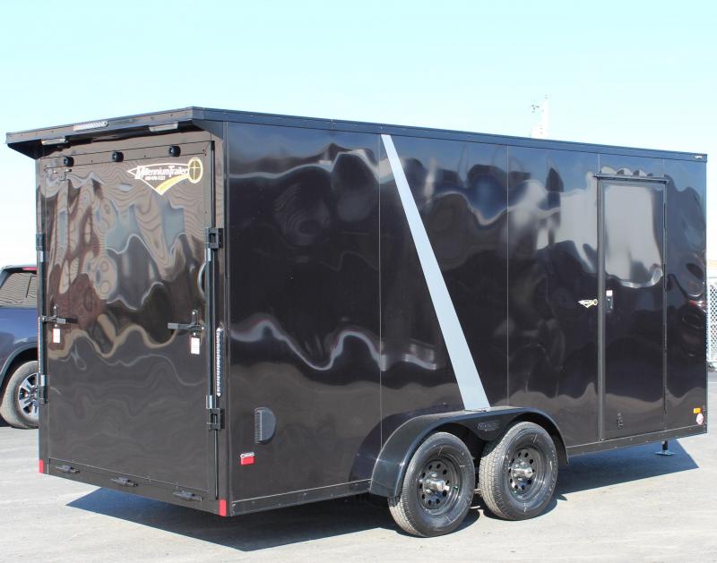 BLACK-OUT PKG & REAR WING 2021 7'x16' Millennium Scout Cargo Trailer w ...