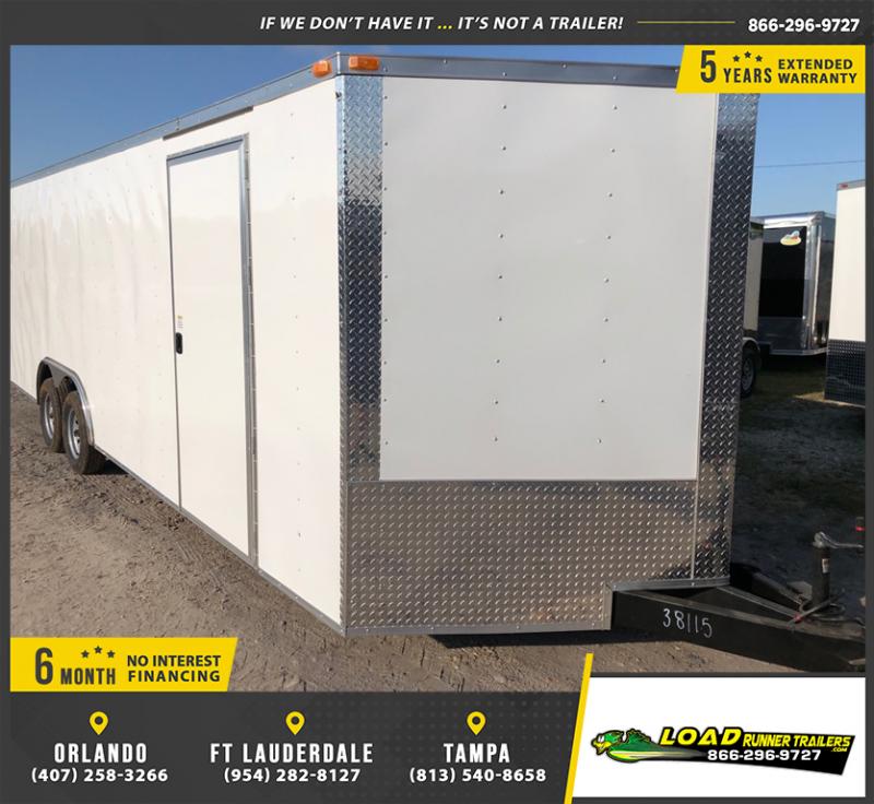 *E12-BB* 8.5x24 ENCLOSED CARGO TRAILER |LR Car Hauler Trailers 8.5 x 24 ...