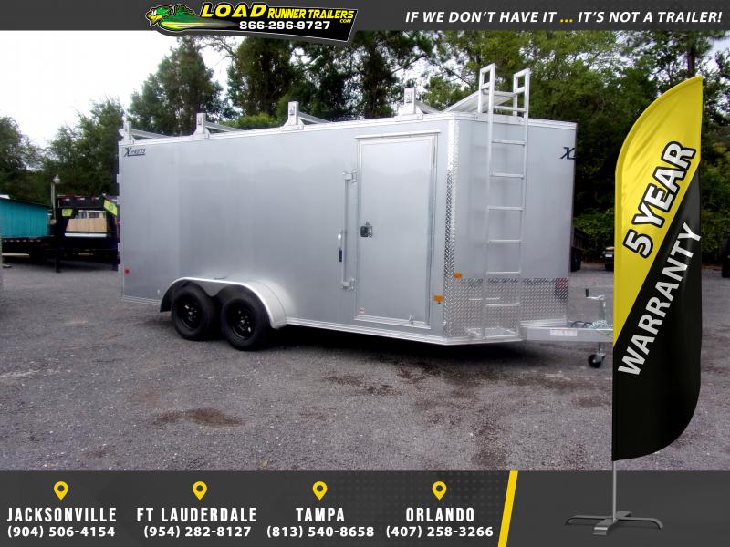 *122895* 7x16 ALL ALUMINUM Enclosed Cargo Trailer |LRT Trailers 7 x 16 ...