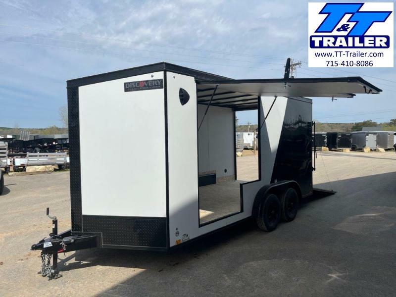 2025 Discovery Rover ET 7.5 x 16 V-Nose UTV Escape Door Enclosed Cargo ...