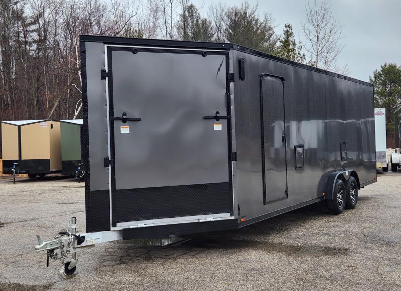 29 FT SNOWMOBILE ENCLOSED 24 FT BOX + V NOSE ALL ALUMINUM 2023 BY ...