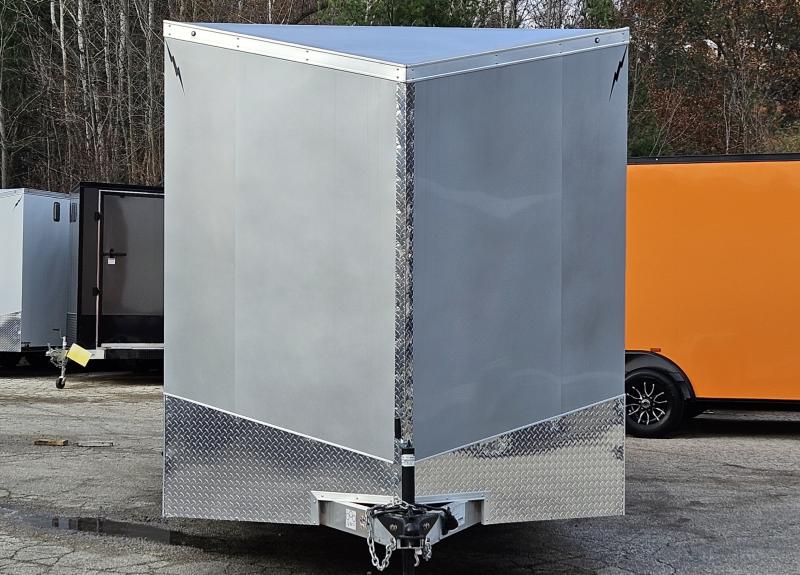 20' ENCLOSED CARGO 18FT BOX + 2' VNOSE ALUMINUM TANDEM AXLE BY ...