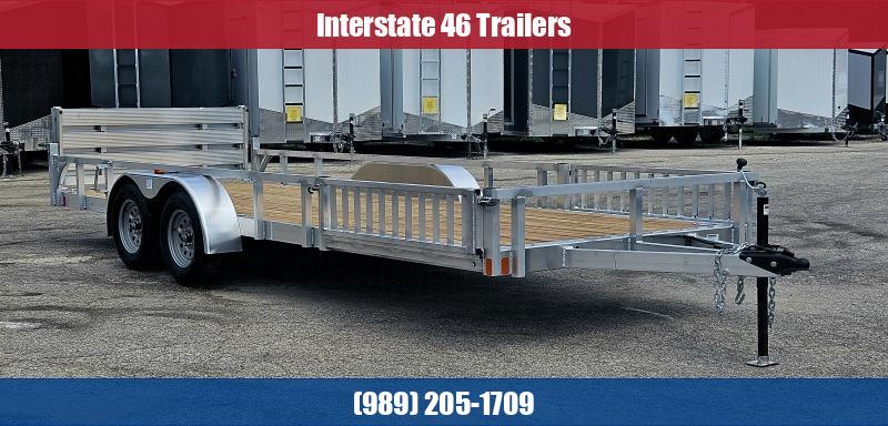 82" X 20' ROUGH RIDER OPEN UTILITY TRAILER 5' SIDE RAMPS ALL ALUMINUM ...
