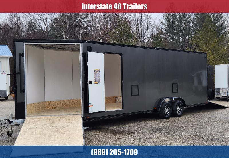 29 FT SNOWMOBILE ENCLOSED 24 FT BOX + V NOSE ALL ALUMINUM 2023 BY ...