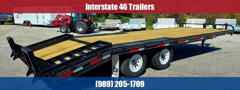 20 FT + 4FT DOVETAIL CORN PRO FLATBED REDUCED PRICE TRAILER 7 K AXLES ...