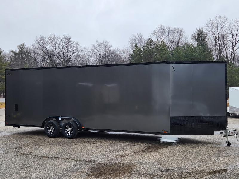 29 FT SNOWMOBILE ENCLOSED 24 FT BOX + V NOSE ALL ALUMINUM 2023 BY ...