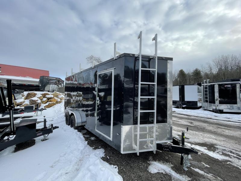 2022 Freedom Trailers 7x18 Walk on Roof Ladder Racks Enclosed Cargo ...