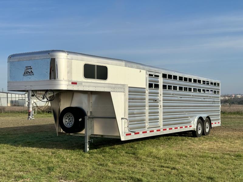 2024 Platinum Coach 28 ft by 8 ft Wide Stock Combo Livestock Trailer in ...