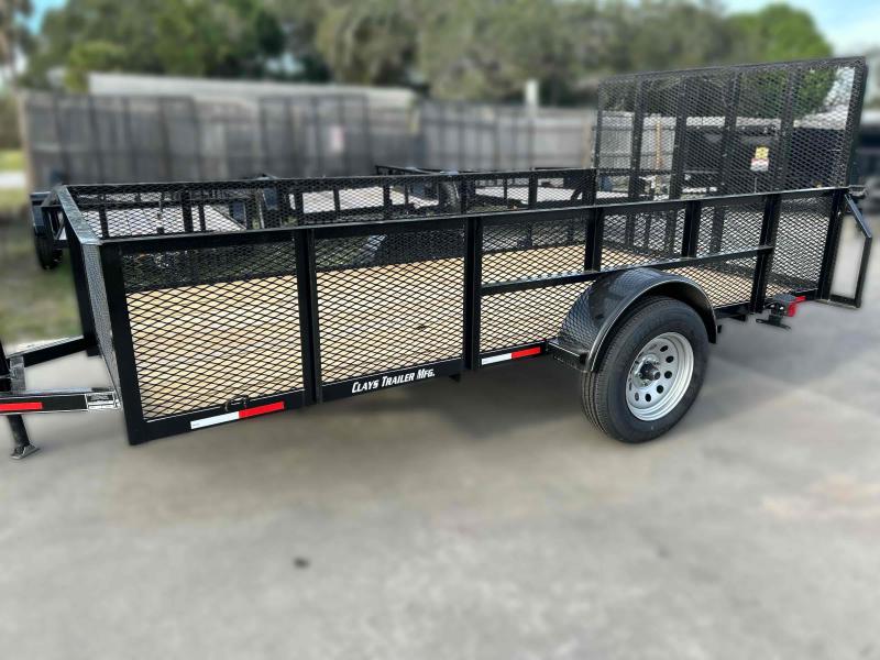 2024 Clay's Trailers 76"x12' Single-Axle Utility Trailer (2' Mesh Sides ...