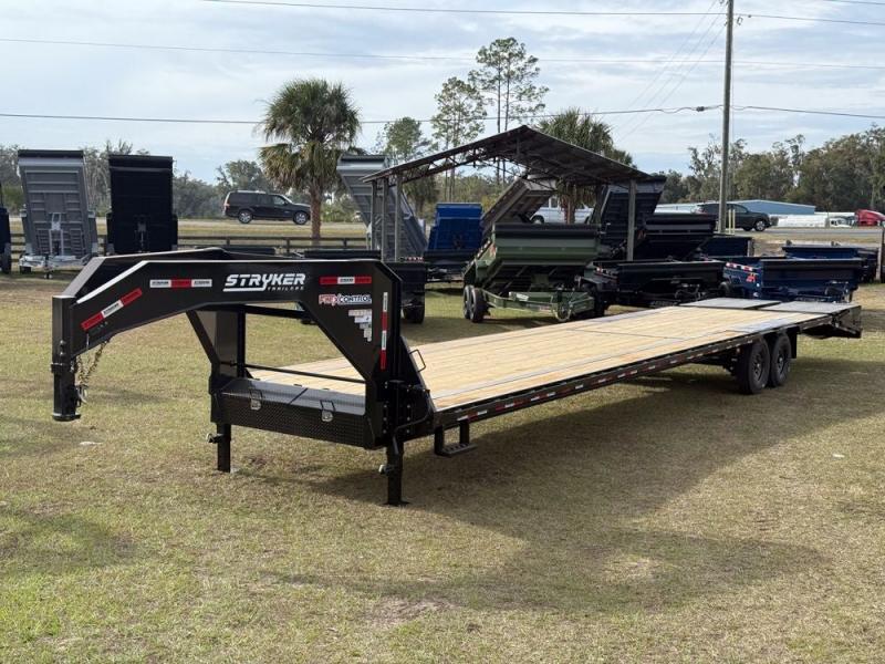 2025 40' Stryker Gooseneck (2) 8K Axles Mega Ramps 14 ply Tires 002472 ...