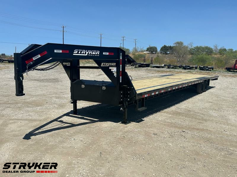 40' Hotshot Trailer (2) 8K Axles Straight Deck Slide in Ramps 14ply ...