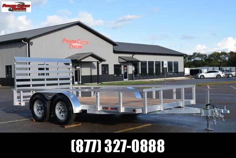 SPORT HAVEN 7x16 OPEN UTILITY TRAILER w/ REMOVEABLE SIDE RAMPS AND BI ...