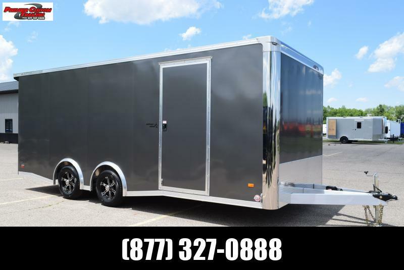 BRAVO SILVER STAR 8.5x20' ALUMINUM ENCLOSED CAR HAULER w/ 5200lb AXLES ...