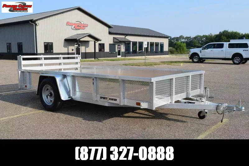 SPORT HAVEN 6x12 OPEN UTILITY TRAILER w/ ATP SIDES & BI-FOLD GATE ...