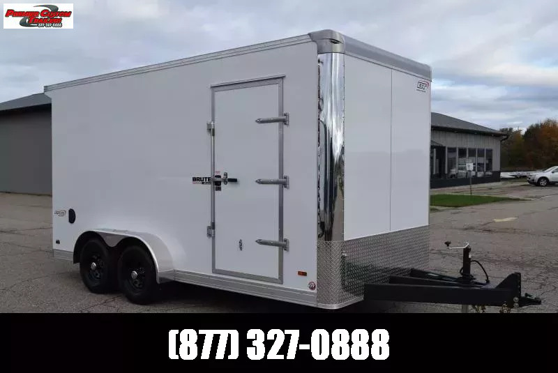 BRAVO 7x16 BRUTE HEAVY DUTY CARGO TRAILER W/ SCISSOR LIFT PACKAGE ...