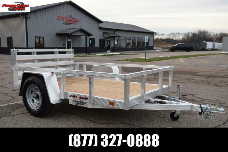SPORT HAVEN 5x8 OPEN UTILITY TRAILER w/ BI-FOLD GATE | Custom Enclosed ...
