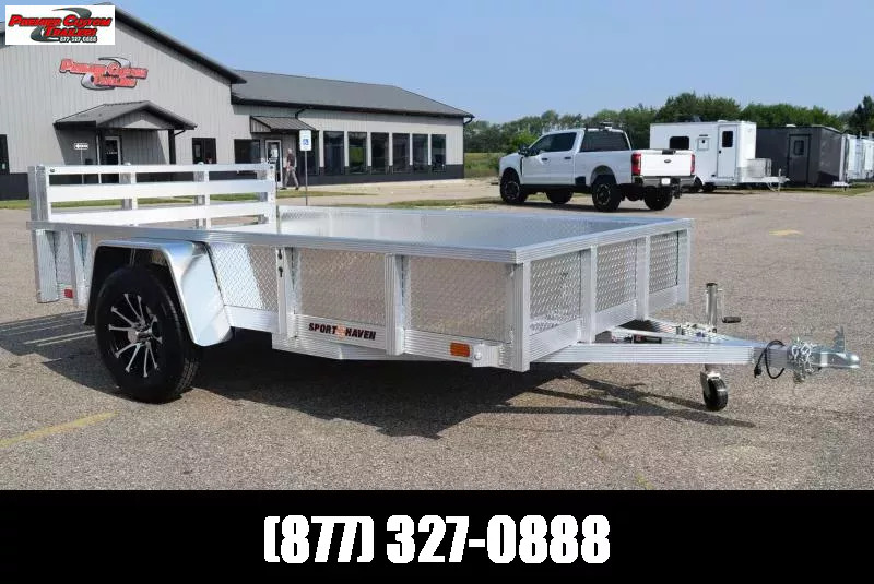 SPORT HAVEN 6x10 DELUXE SERIES UTILITY TRAILER w/ ATP SIDES AND BI-FOLD ...