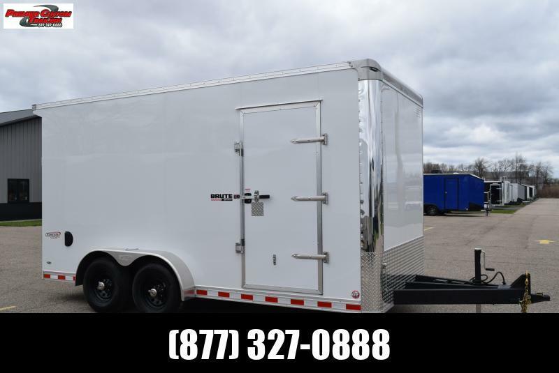 BRAVO 7x16 BRUTE HEAVY DUTY CARGO TRAILER W/ SCISSOR LIFT PACKAGE in ...
