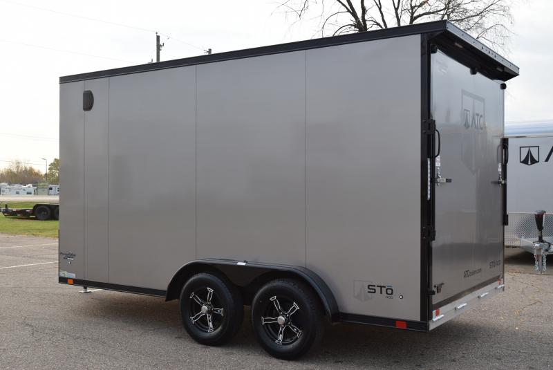 ATC 7.5x14 STO 400 ALUMINUM CARGO TRAILER w/ BLACK TRIM PACKAGE in ...