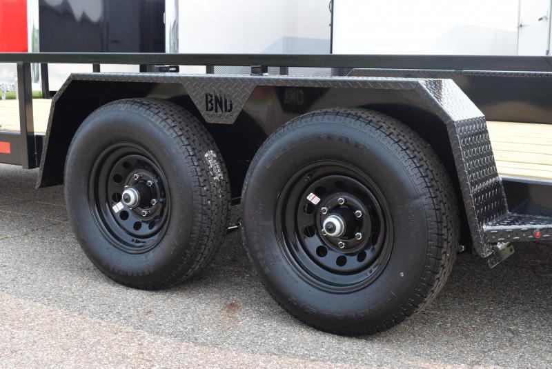 BND 20' LANDSCAPE UTILITY TRAILER w/ 5200LB AXLES AND HD REAR RAMP GATE ...