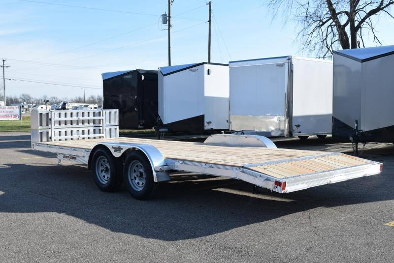 SPORT HAVEN 20' ALUMINUM OPEN CAR HAULER w/ WOOD DECK AND FRONT RAMPS ...