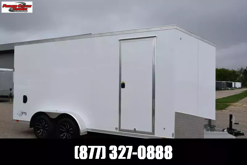 ATC 7.5x14 STO 400 ALUMINUM CARGO TRAILER w/ BLACK TRIM PACKAGE ...