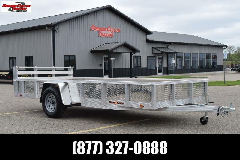 SPORT HAVEN 6x14 OPEN UTILITY TRAILER w/ ATP SIDES AND BI-FOLD RAMP ...