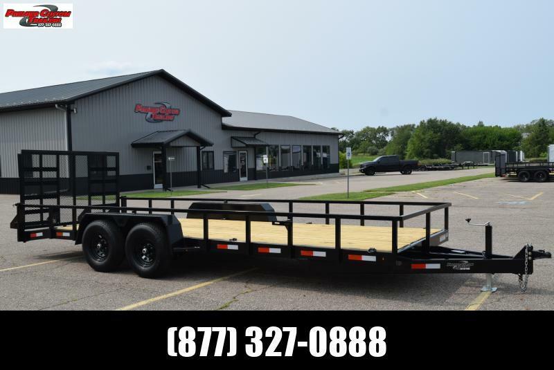 BND 20' LANDSCAPE UTILITY TRAILER w/ 5200LB AXLES AND HD REAR RAMP GATE ...