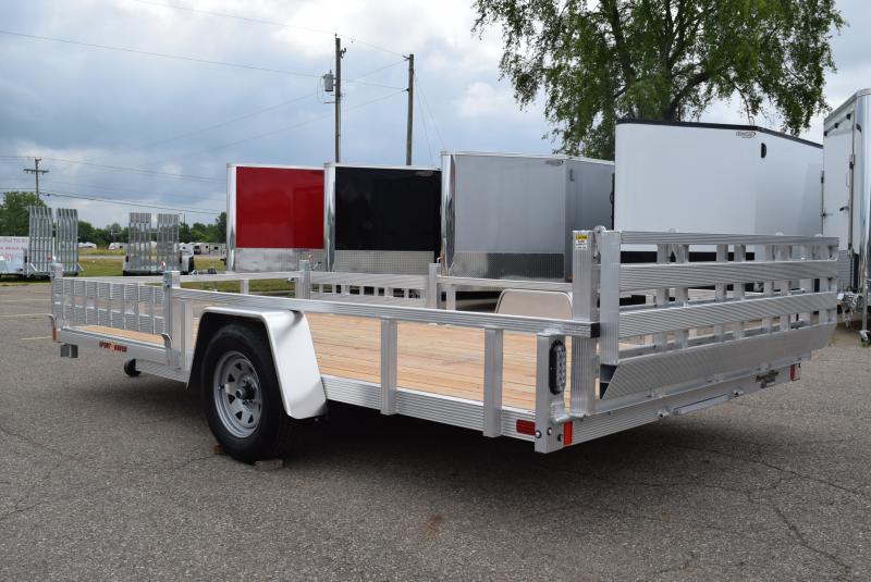 SPORT HAVEN 7x14 OPEN UTILITY TRAILER w/ REMOVEABLE SIDE RAMPS AND BI ...