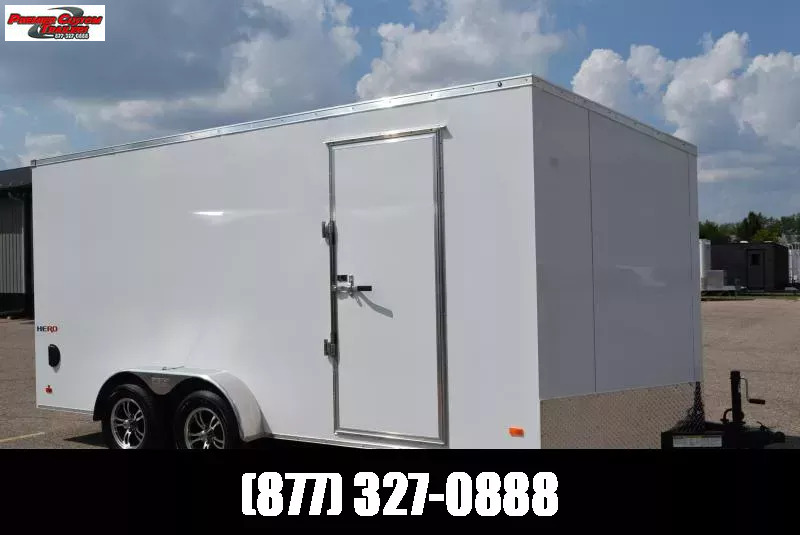 BRAVO HERO 7x16 ENCLOSED CARGO TRAILER - .080 POLYCOR EXTERIOR in ...