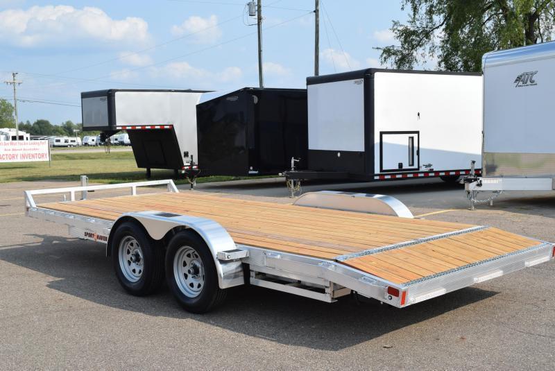 SPORT HAVEN 18' ALUMINUM OPEN CAR HAULER w/ WOOD DECK | Custom Enclosed ...