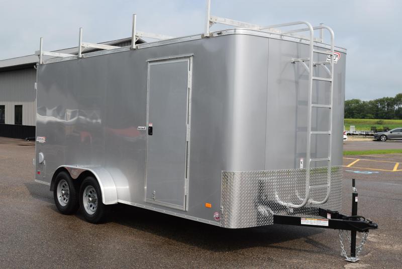 BRAVO 7x16 SCOUT ENCLOSED CONTRACTOR TRAILER w/ REAR DOUBLE DOORS ...