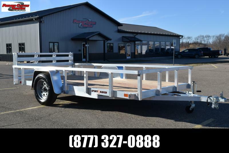 SPORT HAVEN 6x12 OPEN UTILITY TRAILER w/ BI-FOLD RAMP GATE | Custom ...